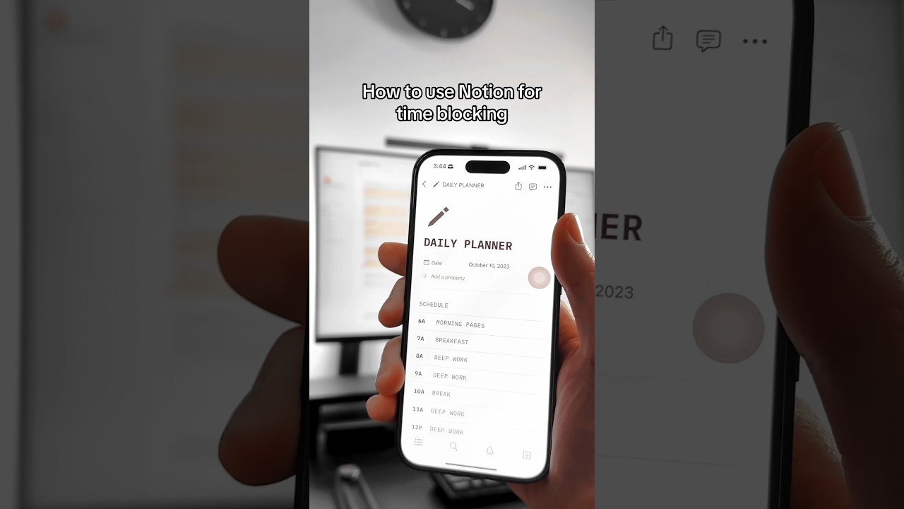 Learn how to use Notion for time blocking. #notion #timemanagement #timeblocking #timeboxing