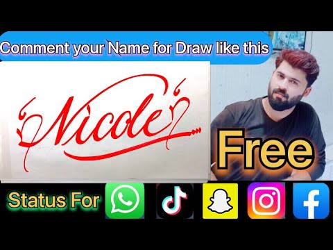 Nicole Name Signature Calligraphy Status | How to Cursive write with cut Marker #nicole @nicole