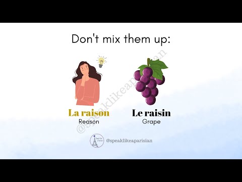 How to not mix up "La raison" (Reason) π€ and "Le raisin" (Grape) π in French! π«π·