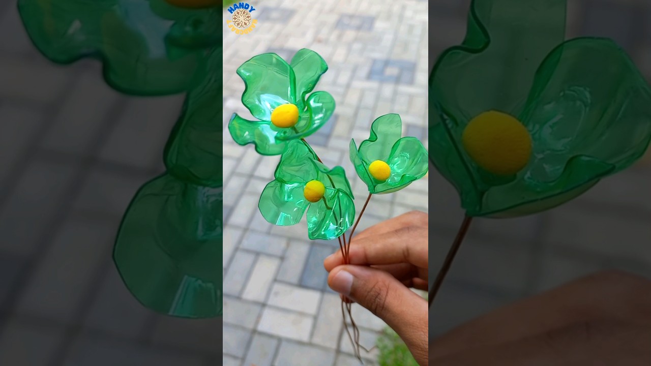 Plastic Bottle Flowers DIY Simple Flower making from plastic bottle #diy #crafts #plasticflowers