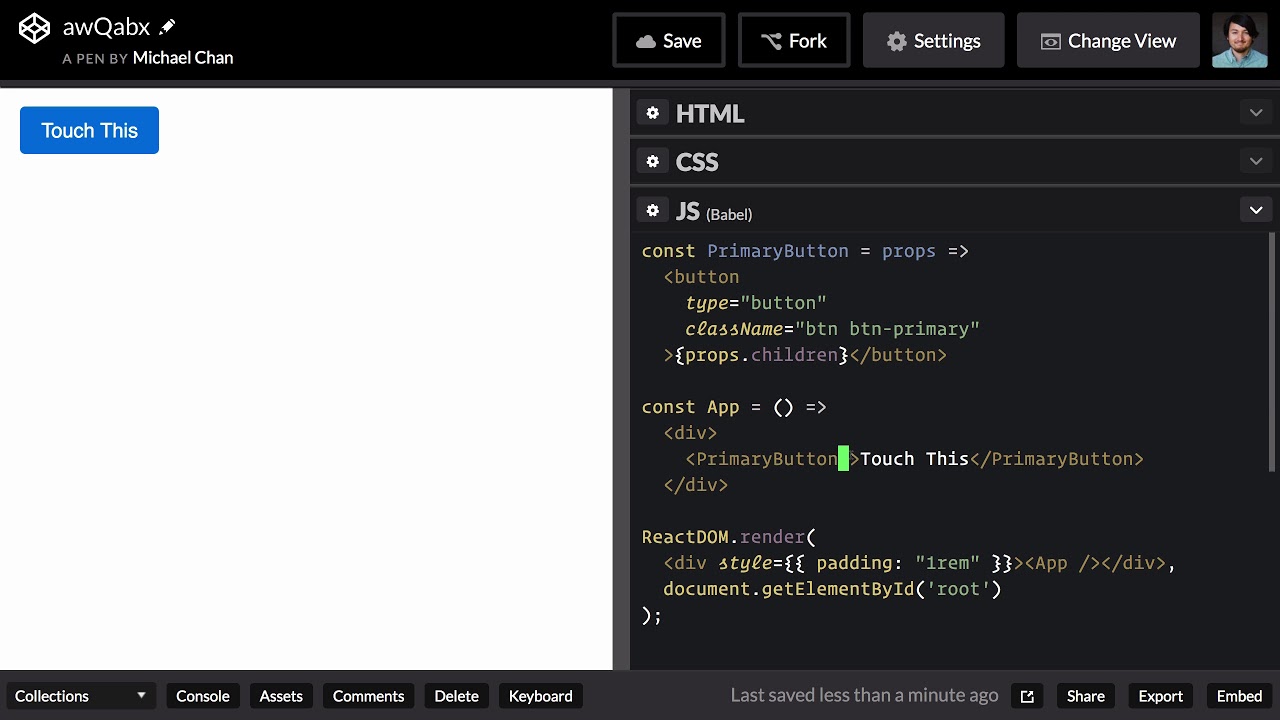 Extract a button component | Style with Components