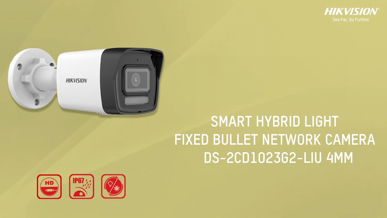 Smart Hybrid Light Fixed Bullet Network Camera | DS-2CD1O23G2-LIU 4MM
