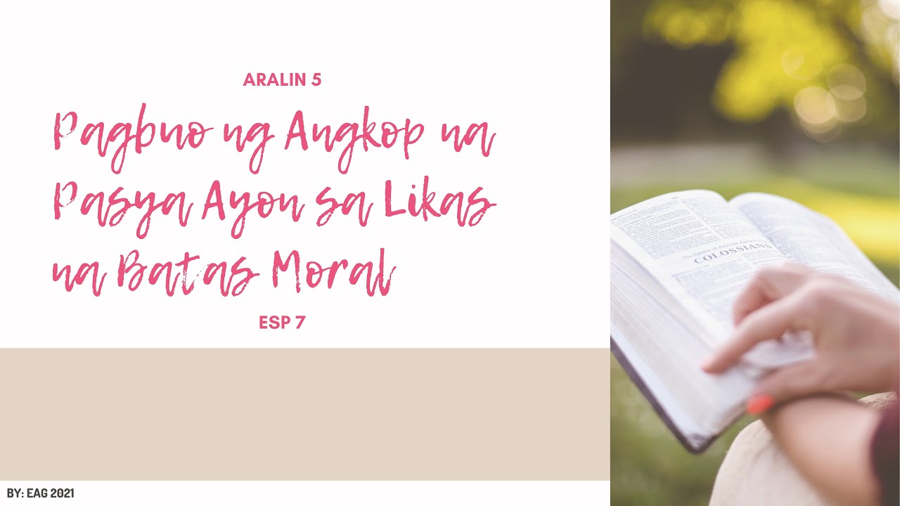 ARALIN 5 (ESP - Grade 7 / ESP Module, 2020 Edition)