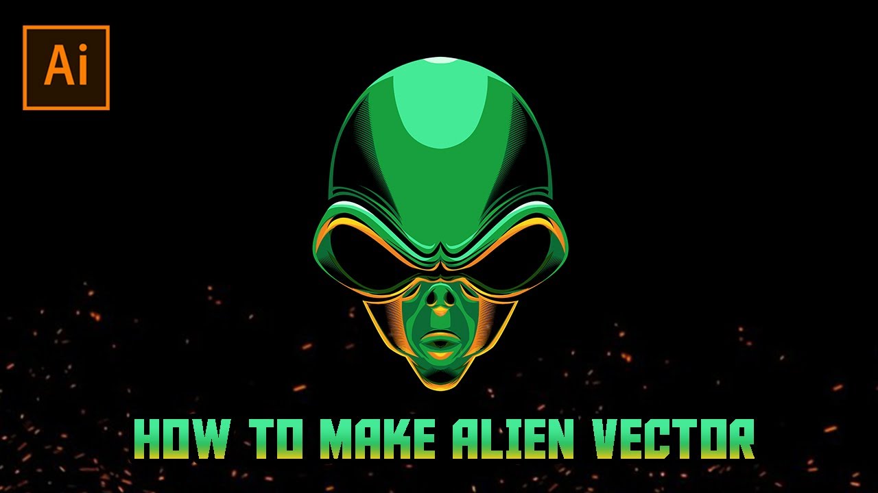 tutorial how to make alien vector - adobe illustrator cc 2019