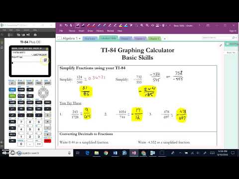 TI84 Simplify Fractions