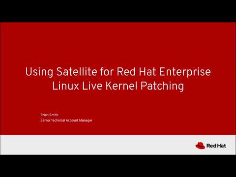 Using Satellite for Red Hat Enterprise Linux Live Kernel Patching