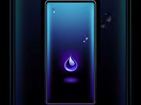 Deep blue water drop mirror01 Animated