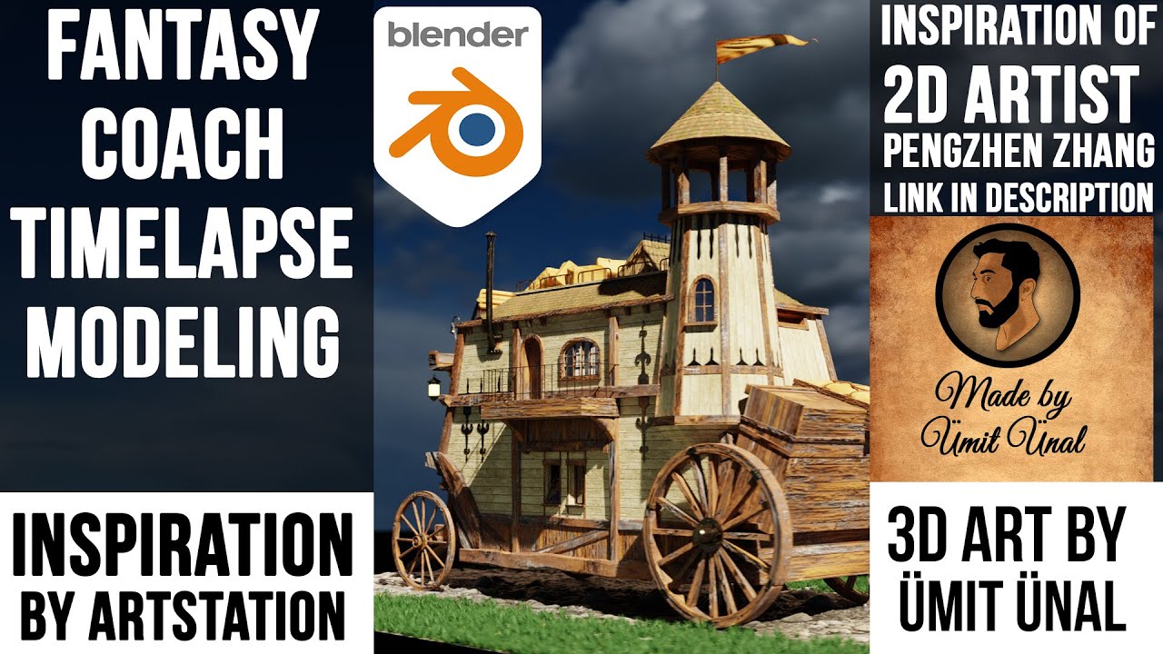Blender Coach 3D Model  Concept Art Inspiration by Artstation.com