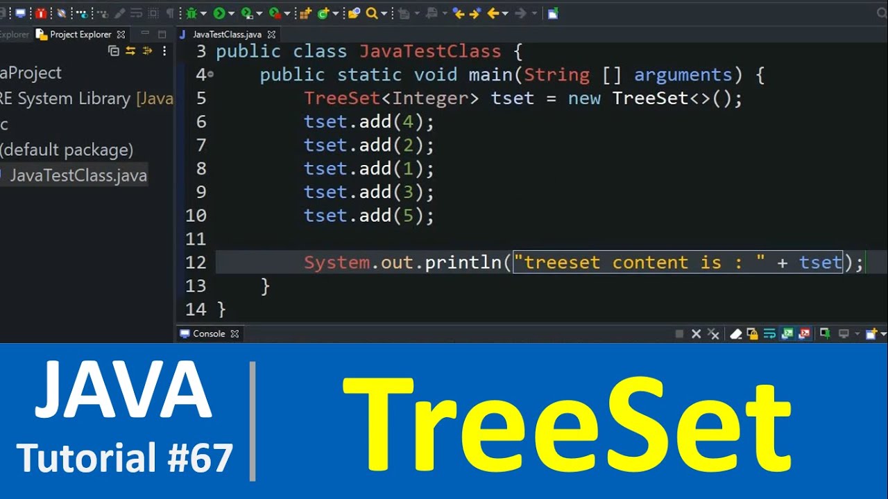 Java Tutorial #67 - Java TreeSet Class with Examples (Set Data Structure)