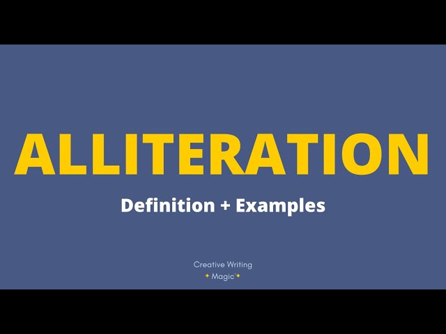 English Topic 36 - Alliteration - chuckra 11 plus