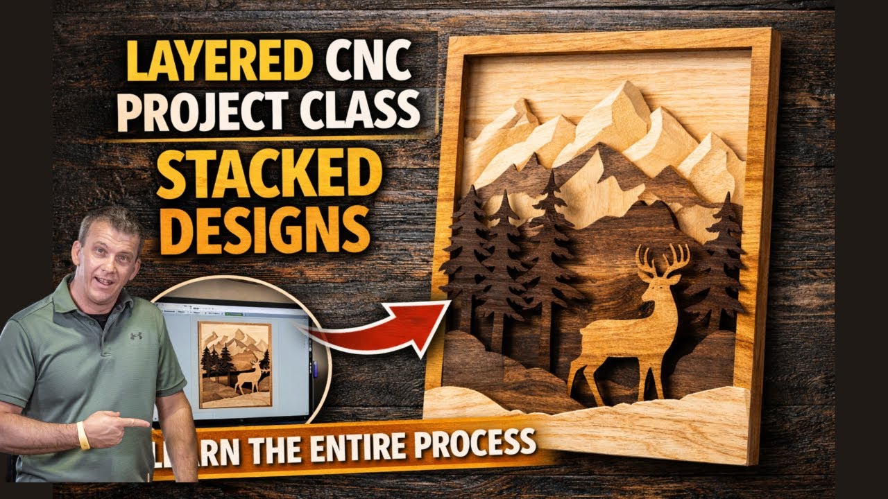 Layered CNC Project Class: How to Design & Build Stacked Wood Art