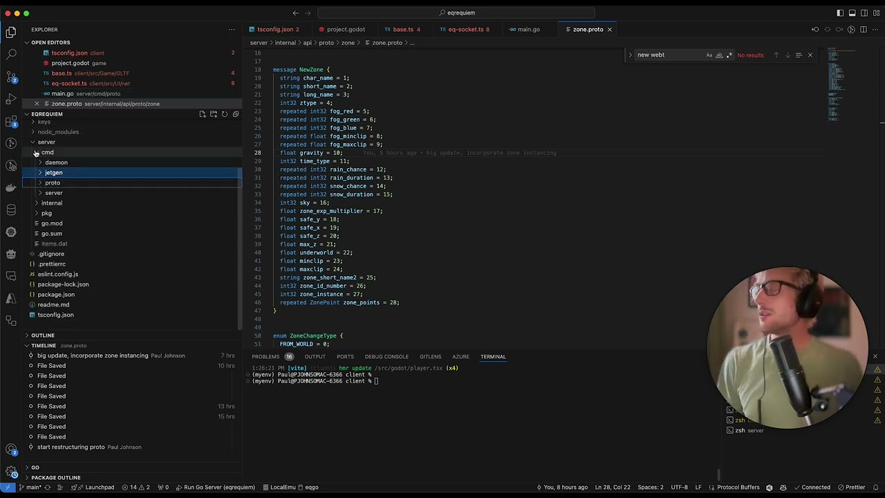 Web-based Browser MMORPG Architecture - Godot / TypeScript / React / WebTransport / go