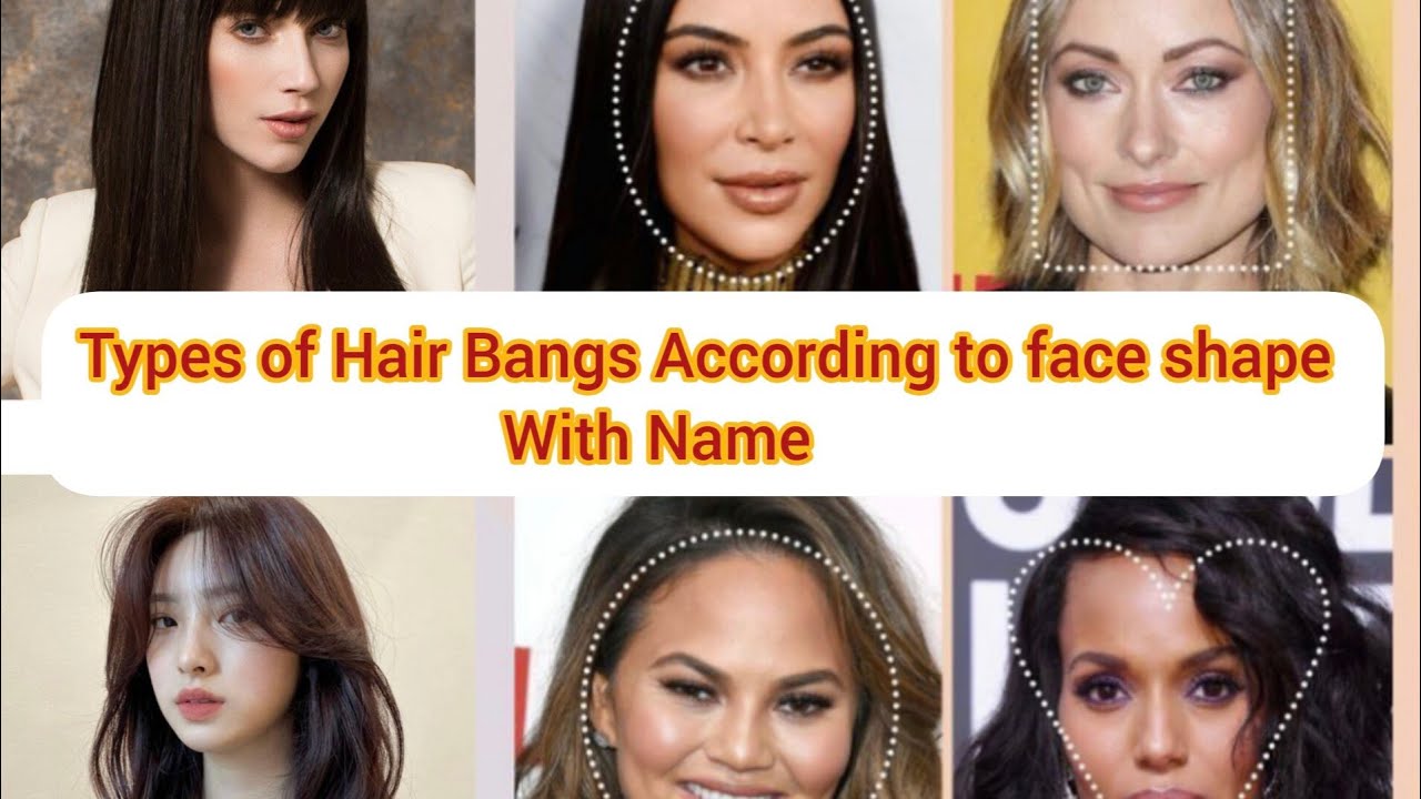 Types of Hair Bangs According to face shape with Name||😍Find the Best Bangs for your face shape