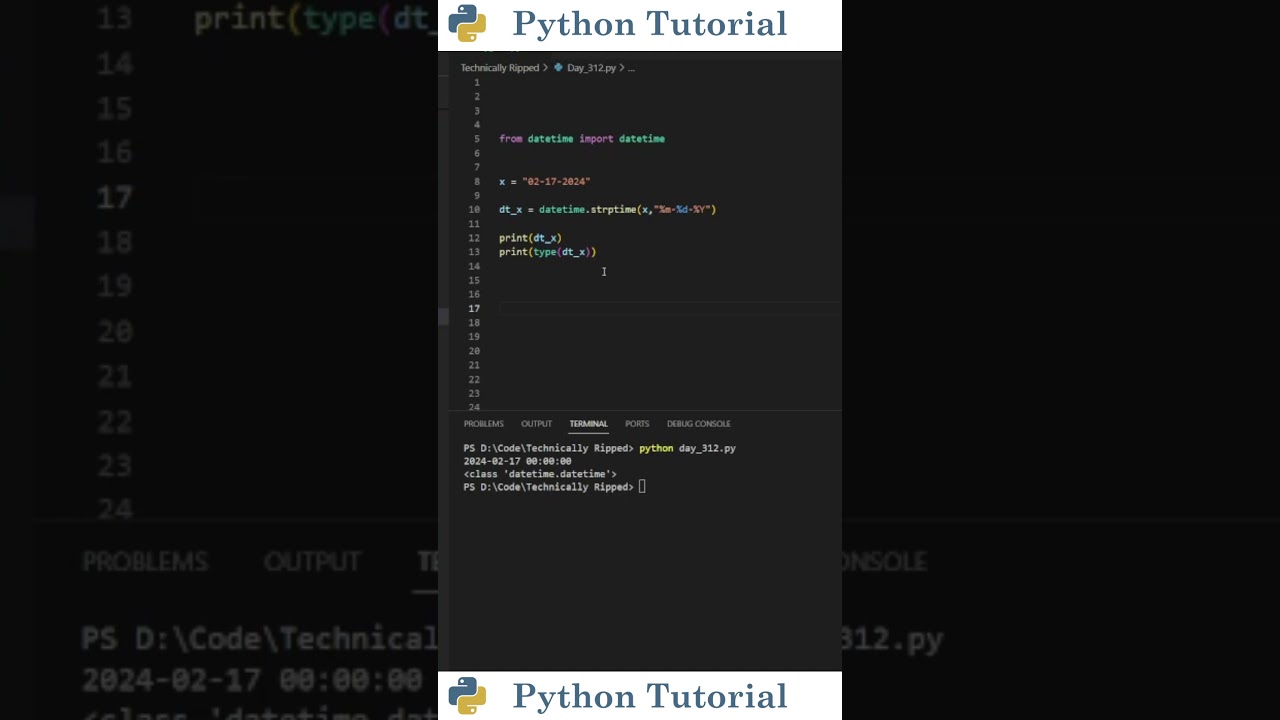 Convert String To Date/Time | Python Tutorial