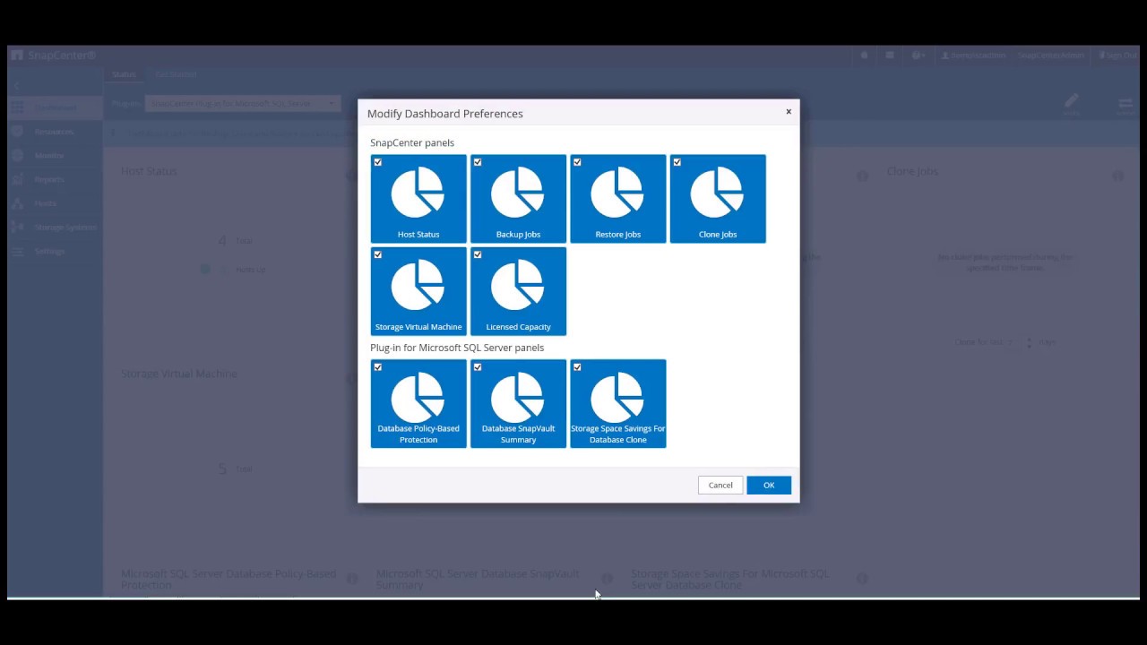 Overview of the SnapCenter interface