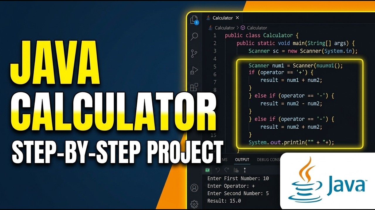 Simple Arithmetic Calculator in Java | Full Coding Project