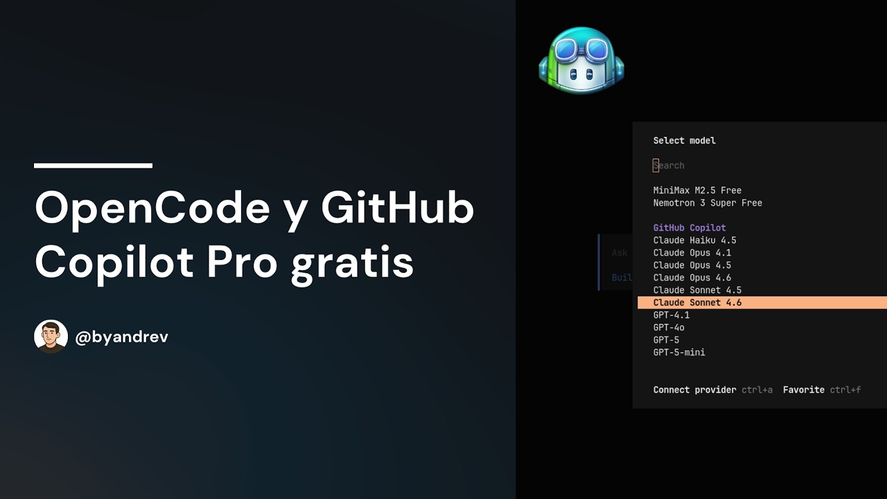 ¿Cómo usar OpenCode y GitHub Copilot Pro gratis?