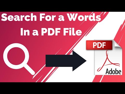 How to Search for a Word or Phrase in a PDF Document || Find a Word in a PDF || Search text in PDF.
