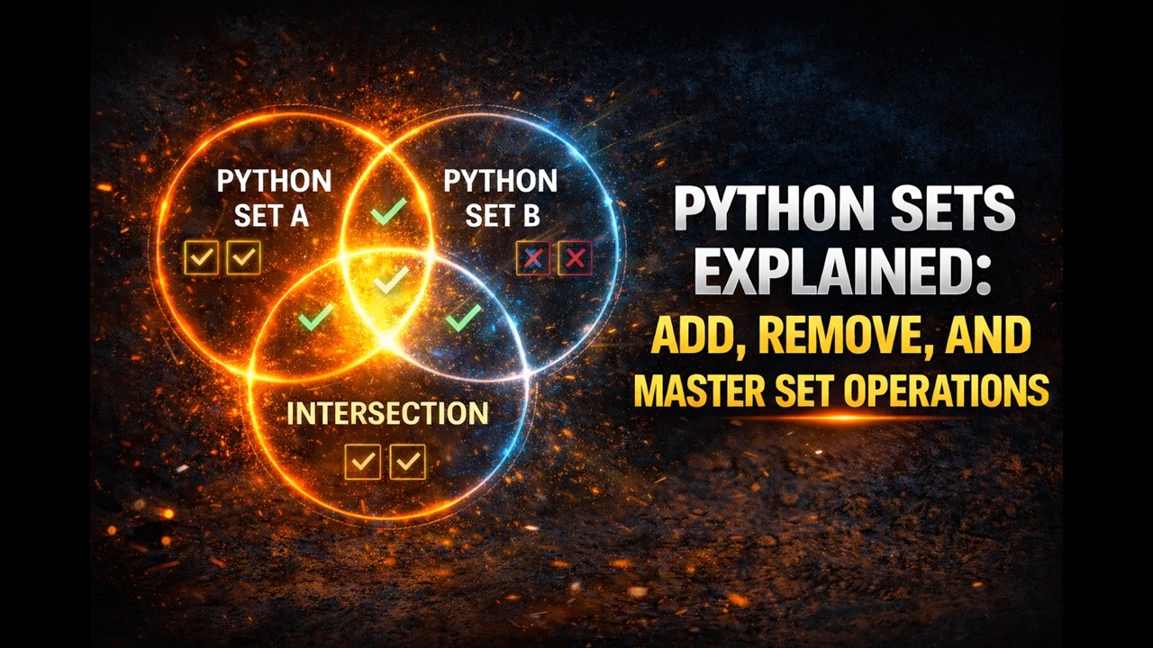 Python Sets Explained: Add, Remove, and Master Set Operations🐍