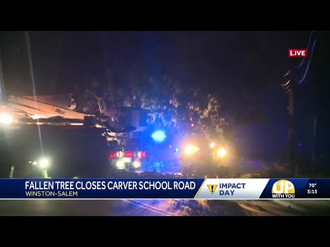 Winston-Salem road closed due to a downed tree