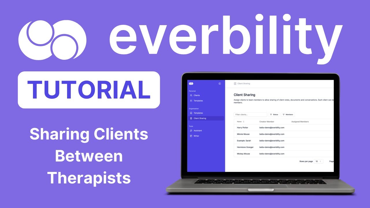 Everbility Tutorial: Client Sharing #ai #documentation #therapist #therapytools #tutorials