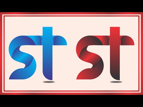 Coreldraw St Letter Logo Design Tutorial / Monogram Logo Design / CorelwaliSarkar