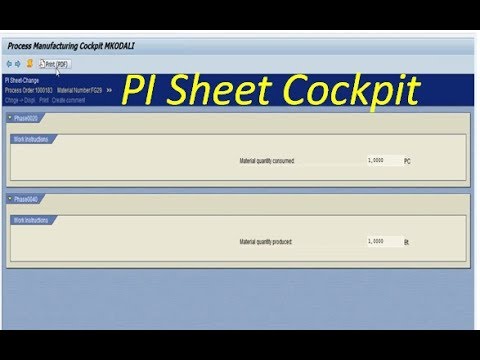 SAP PI Sheet Creation and Configuration - SAP PP
