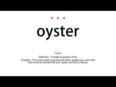 How to pronounce oyster - Vocab Today