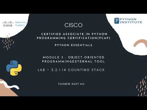 Python Essentials 2 || LAB 3 .2. 1. 14 Counting stack
