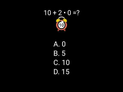 10+2•0=? #mathtest #quiz #maths #mathexam #algebra #mathquiz #puzzle #mathematicsquiz