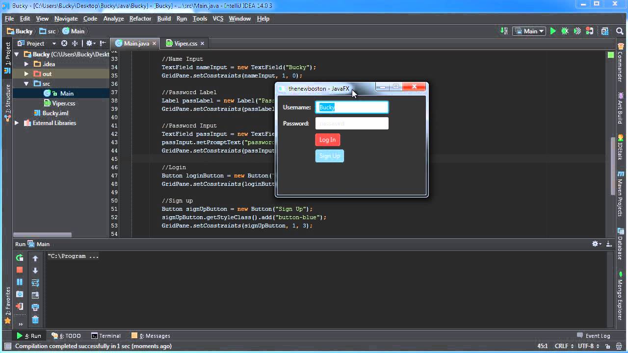 JavaFX Java GUI Tutorial - 27 - CSS Custom Style Classes and Selectors