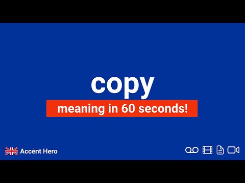 COPY - Meaning and Pronunciation