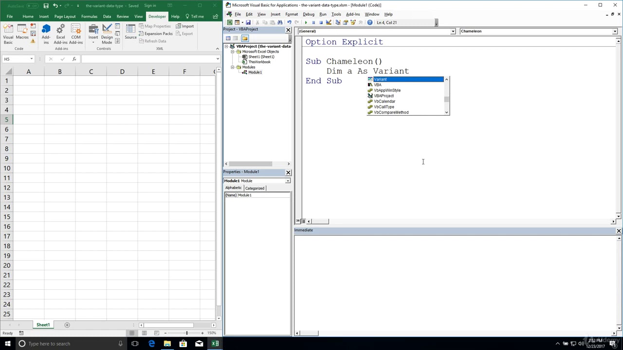 Microsoft Visual Basic - The Variant Data Type
