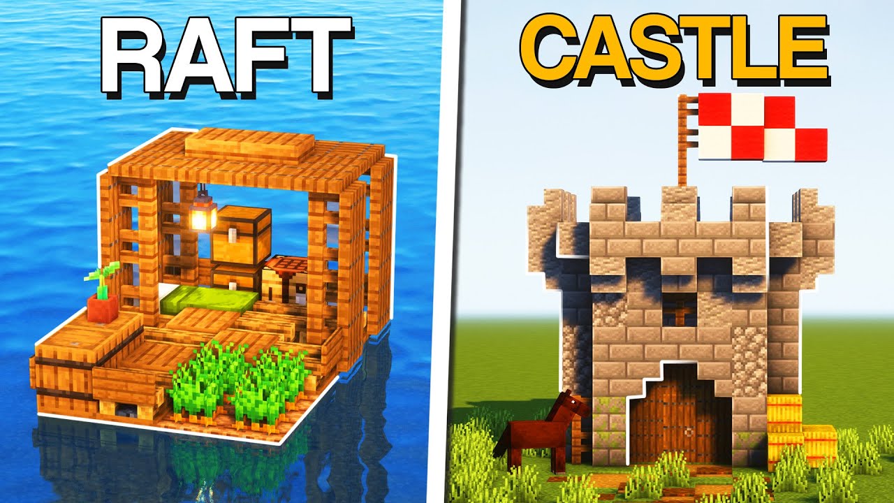 Minecraft: 3 NEW Starter Bases for Survival! - Minecraft Builders