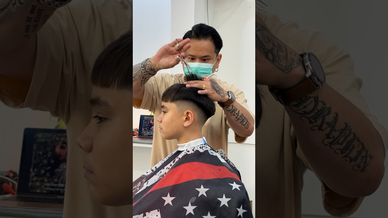 Mid fade textured crop  #midfade #texturedhair #croptop