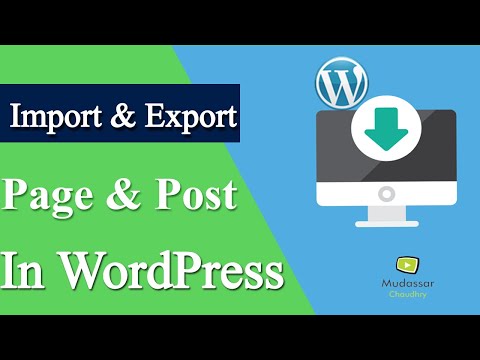 how to import and export post and page in wordpress – MC Starters