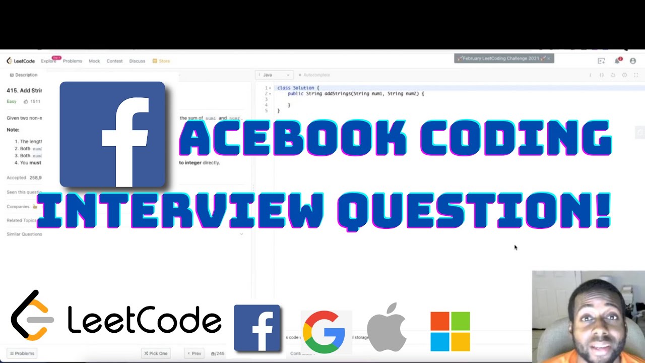 FACEBOOK Coding Interview Question - Add Strings | LeetCode