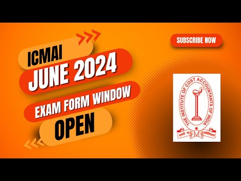 ICMAI GOOD NEWS OUT FOR ALL CMA STUDENTS ) ICMAI JUNE 2024 EXAM FORM OPEN