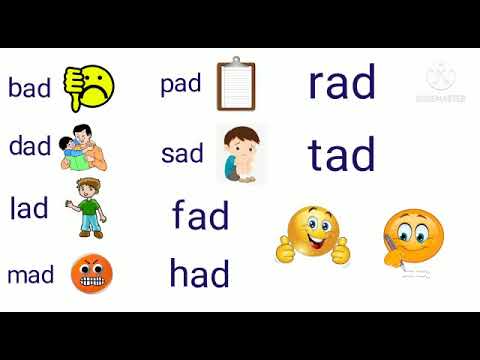 Letter 'a' blending (ad) / CVC Words / Word Family -ad / Phonics for kids/Reading Three Letter Words