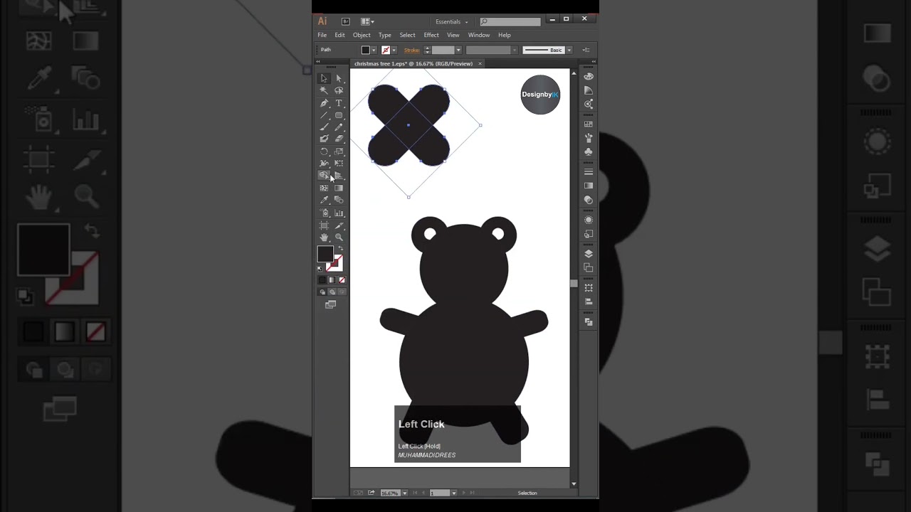 How to draw teddy bear vector icon