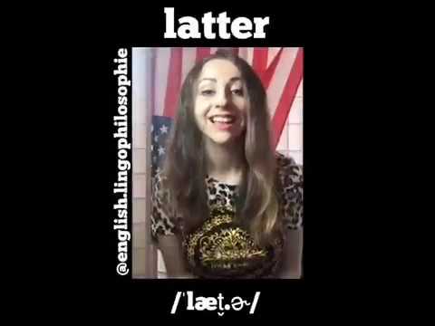 the former/the latter [pronunciation]