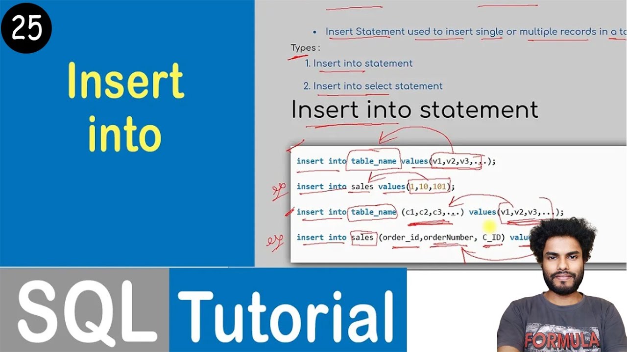 #25 Insert into statement in SQL | SQL Tutorial