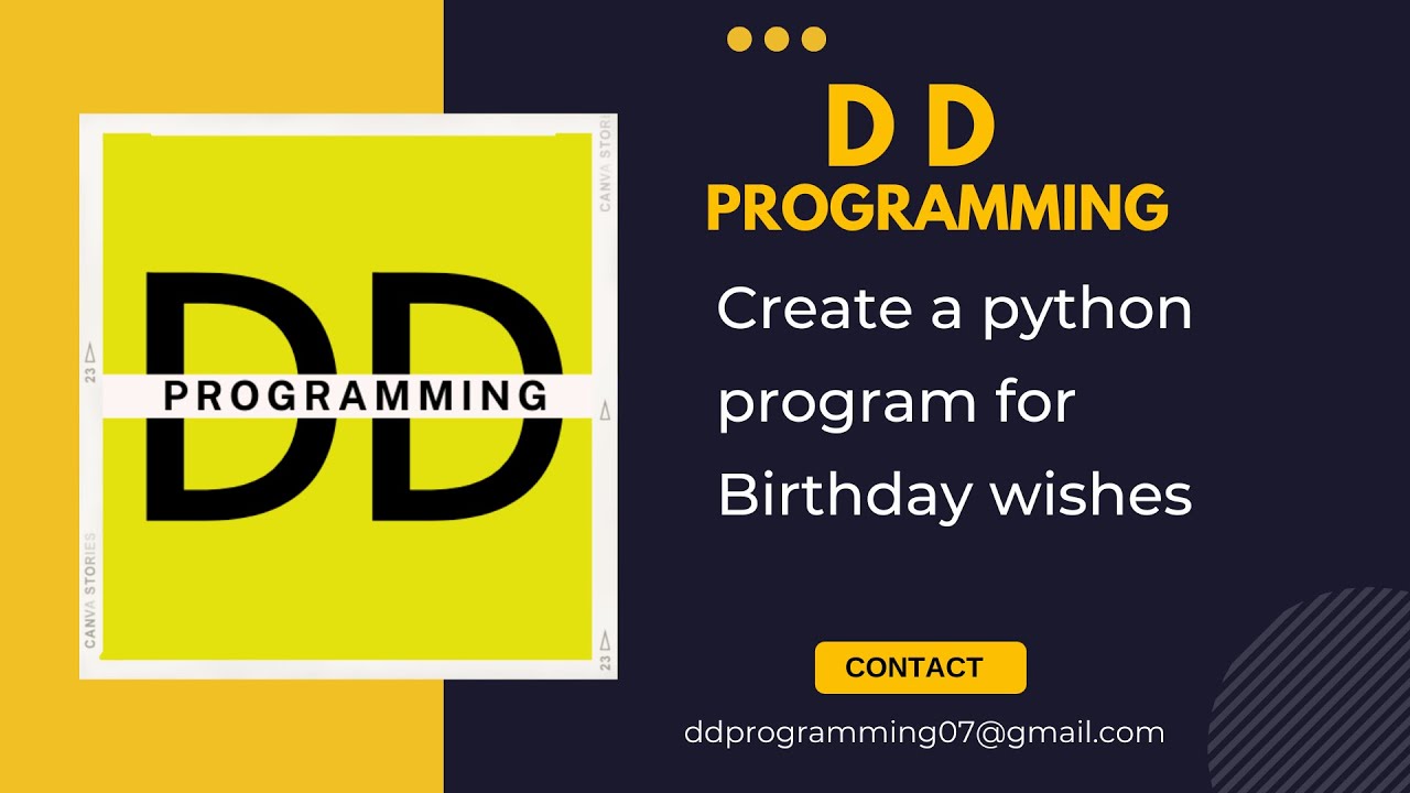 Happy Birthday wishing || python program || D D Programming