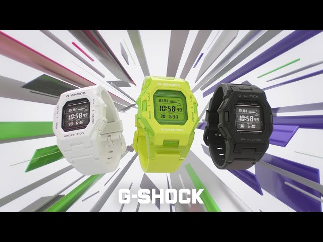 Casio G-Shock GD-B500-1 GD-B500-1DR Compact Digital Dial Black Resin ...