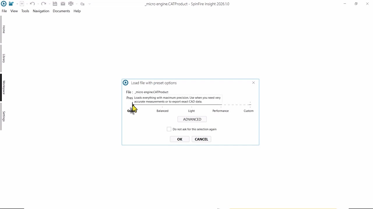 Opening a Model in SpinFire Insight