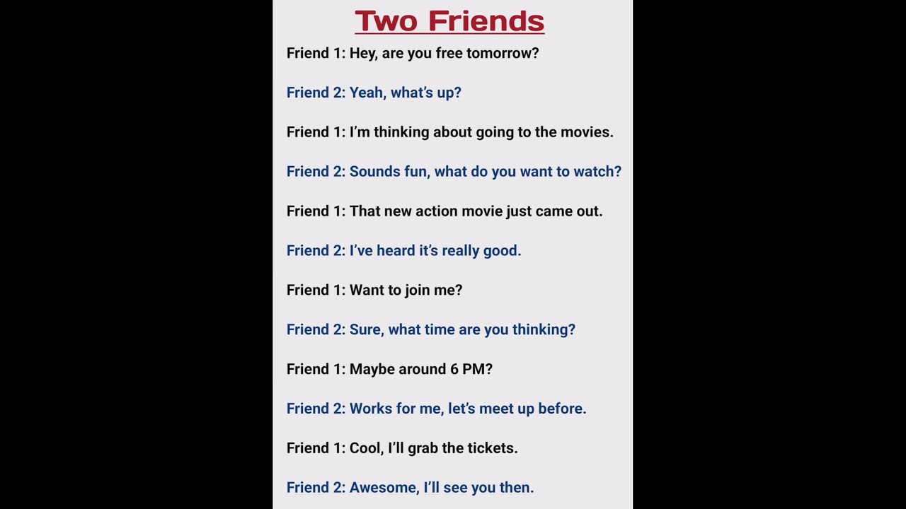 Dialogue writing in English between Two Friends #english #dialogue #spokenenglish