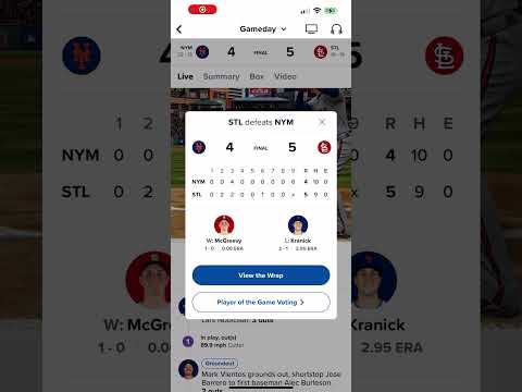 MLB 2025 Mets Season Games 35 outta 162(Double Header Game 2)(results)