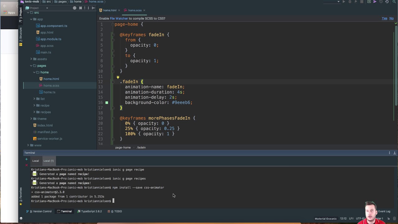 Ionic | S04E04 | Using external package: Animate.css