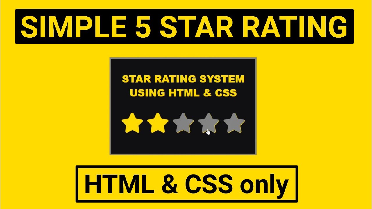 5 Star Rating System Using Html and CSS | Webkit Coding