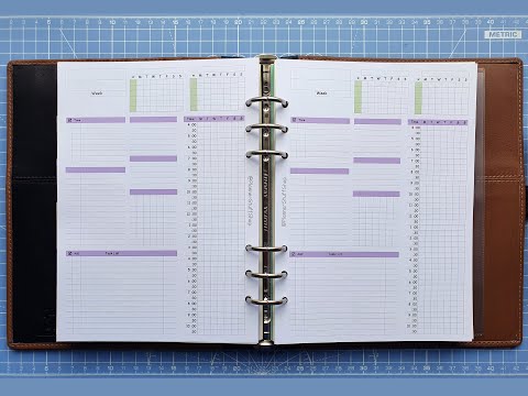 A5 size time log - printable planner insert printed on A4 paper